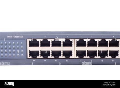 A Port Network Switch With Empty Ports Stock Photo Alamy