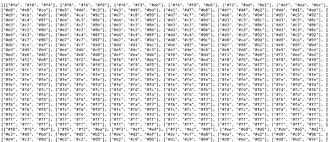 Python Converting This Table Of Rgb Values To Hex Color Values