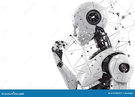 Humanoid Robot In Neural Networks Stock Illustration Illustration Of