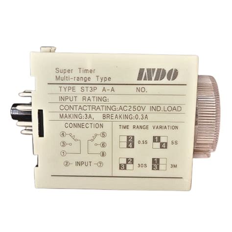 Danountech Buy Indo Super Timer Relay Multi Range Type St3pa A 220vac Online At Best Price In