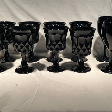 Black Noritake Wine Glasses Etsy