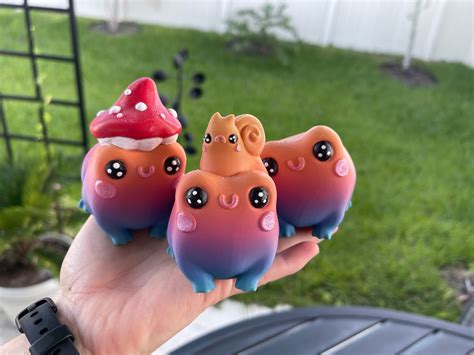 🐸3d Print Cute Butt Frog Set 3 Pcs