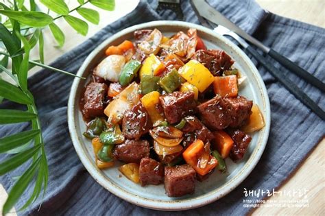 찹스테이크 만들기 오리떡갈비로 쉽게 해요~ 네이버 블로그