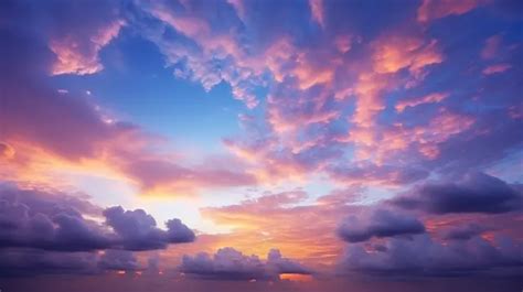 하늘에 노을과 구름 고해상 구름 백그라운드 배경 일러스트 및 사진 무료 다운로드 Pngtree