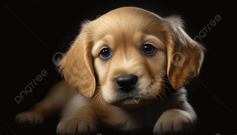 어두운 배경 앞에 누워 있는 귀여운 강아지 강아지 사진 배경 일러스트 및 사진 무료 다운로드 Pngtree
