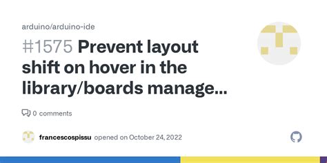 Prevent Layout Shift On Hover In The Libraryboards Manager Ui · Issue 1575 · Arduinoarduino