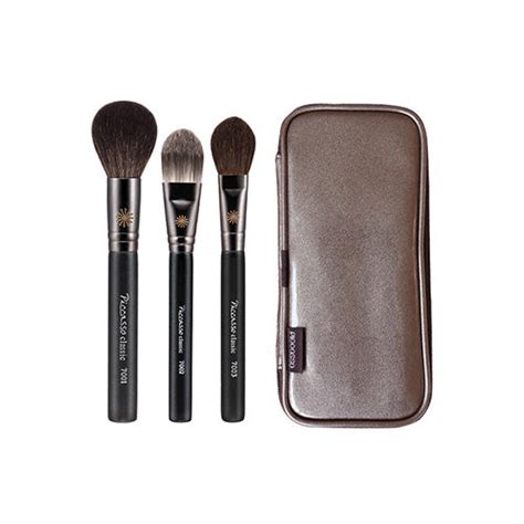 Buy Korean Piccasso Mini Face Makeup Brush T 3 Set Pouch Online