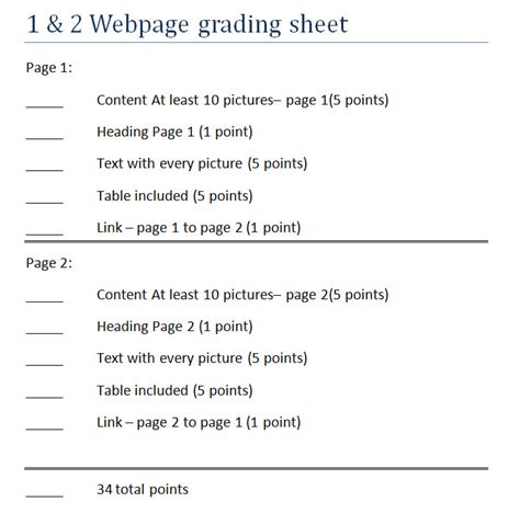 Assignment Creating Your Own Webpage Informational Science Mrs