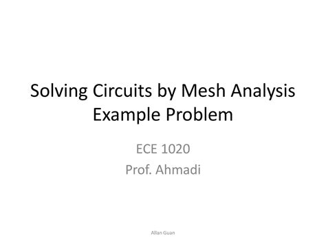 Solving Circuits By Mesh Analysis Example Problem Study Guides