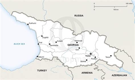 Vector Map Of Georgia Country Political One Stop Map