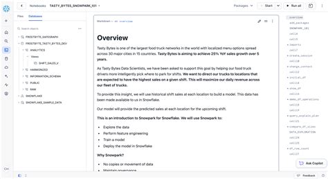 Tasty Bytes Snowpark 101 For Data Science