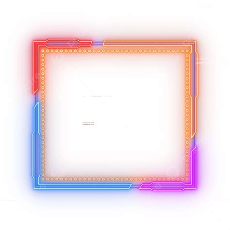 Neon Light Effect Rectangle Frame Neon Rectangle Frame Neon Light
