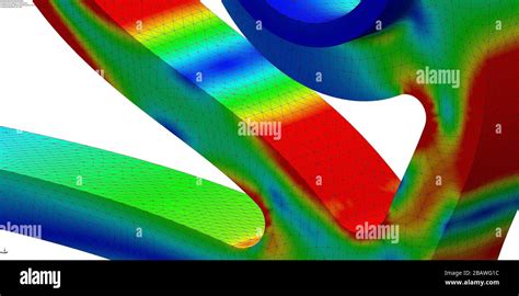 Local Von Mises Stress Results Of A Finite Element Analysis With Mesh