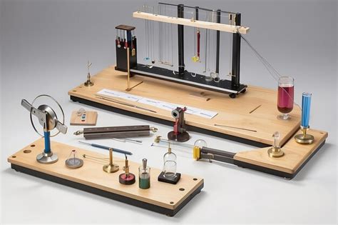 Premium Photo Illustrate A Physics Lab Setup With Pendulums Magnets And Other Experimental
