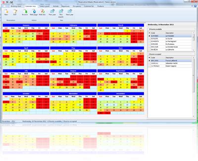 Hotel Reservation Chart Excel Keski