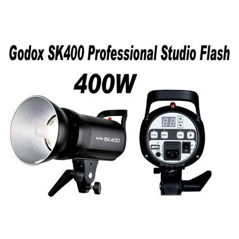 💮used💮godox Sk 400 Studio Flash Light Cw Softbox And Stand Shopee
