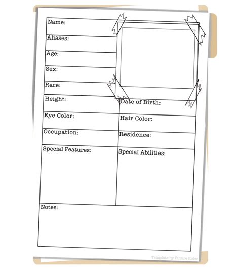 Case File Oc Template By Xxenviousxx On Deviantart Oc Template Character Sheet Template