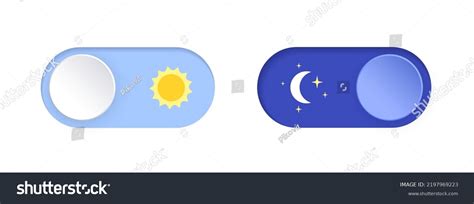 Switch Element Button Light Dark Theme Stock Vector Royalty Free