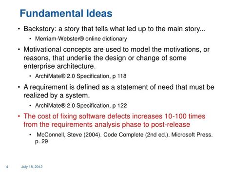 modeling the backstory with the archimate motivation extension
