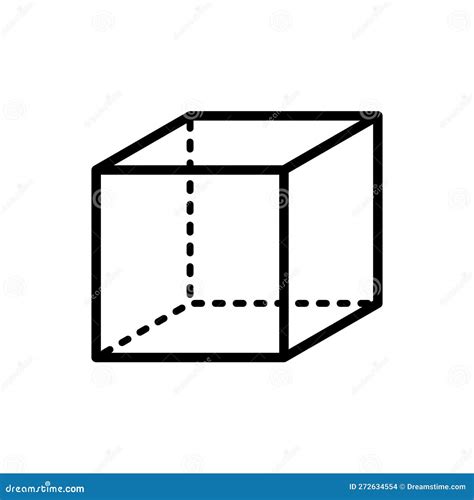 Geometry Cube Outline Vector Stock Vector Illustration Of Blank Perspective 272634554