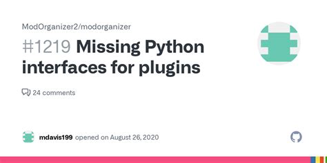 Missing Python Interfaces For Plugins · Issue 1219 · Modorganizer2