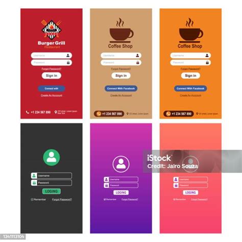 로그인 화면 Ui Ux 디자인 웹 모바일 앱 사용자 인터페이스 등록 양식 모바일 응용 프로그램 가입 로그인 페이지 벡터 0명에 대한 스톡 벡터 아트 및 기타 이미지 Istock