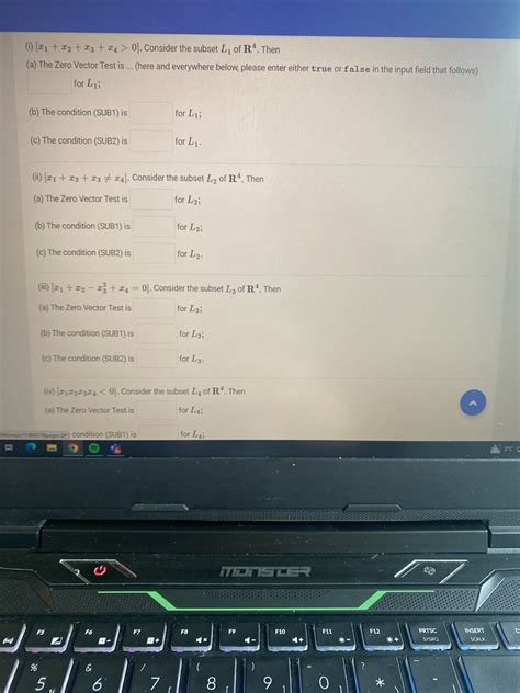 Solved Subspaces The Following Subsets Of The Vector