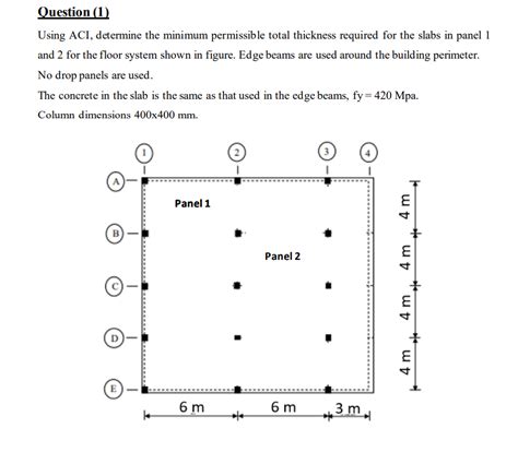 Solved Question 1 Using Aci Determine The Minimum