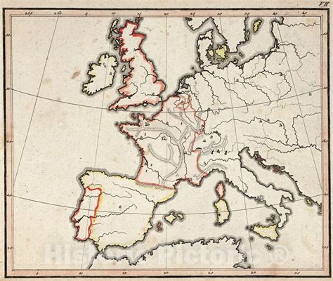 Historic Wall Map School Atlas Map Europe 1799 V2 Historic Pictoric