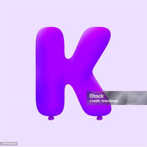 보라색 3d 글자 K 풍선 현실적인 3d 헬륨 보라색 풍선 3차원 형태에 대한 스톡 벡터 아트 및 기타 이미지 3차원 형태 공휴일 기념일 Istock