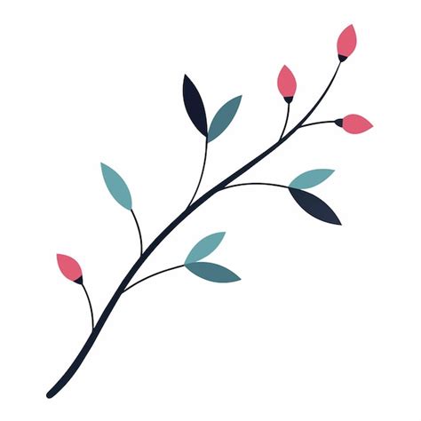 Premium Vector Floral Branch Pattern Vector Illustration