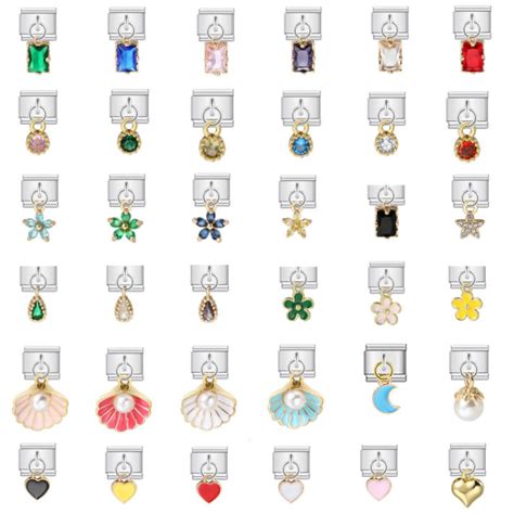 New Italian Charm Bracelet Pendant Series Shell Pearl Personalized