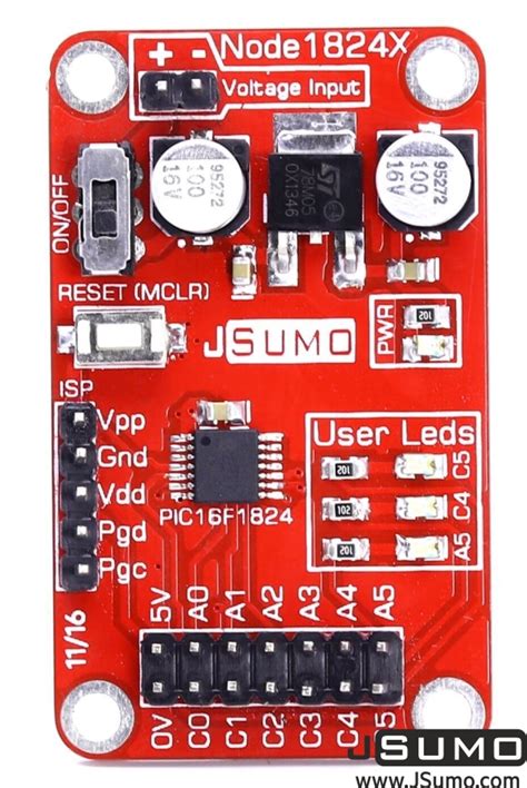 Node1824x Pic16f1824 Breakout Board Pic Development Boards Jsumo