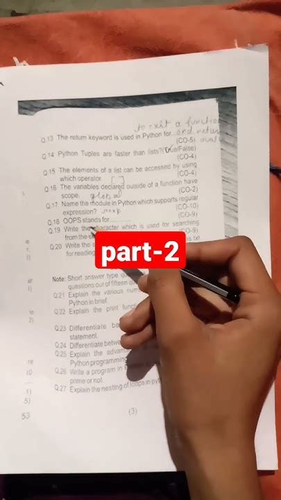 Python Previous Year Question Paper Solved Shorts Computerscience Python Questionpaper