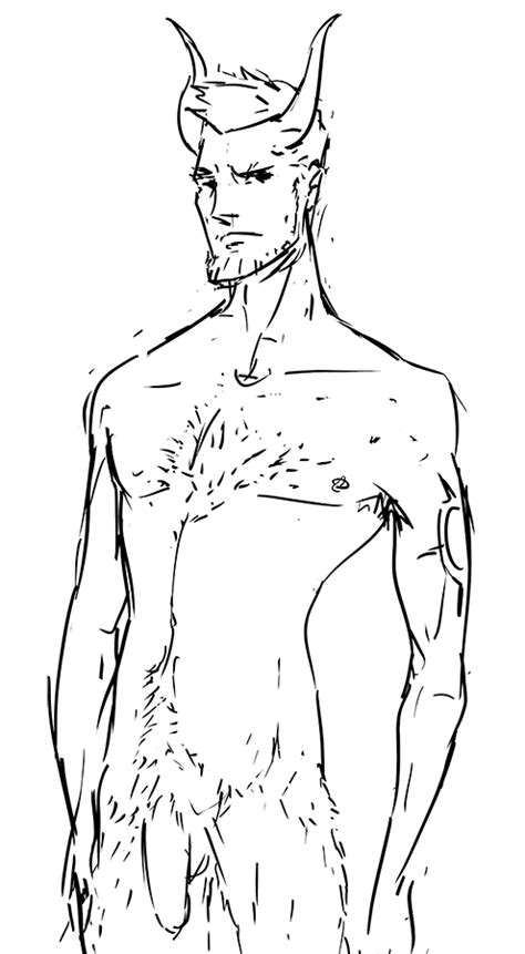 Rule 34 1boy Beard Flaccid Gay Horns Male Male Only Monochrome Penis