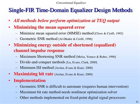 Ppt Equalizer Design To Maximize Bit Rate In Adsl Transceivers