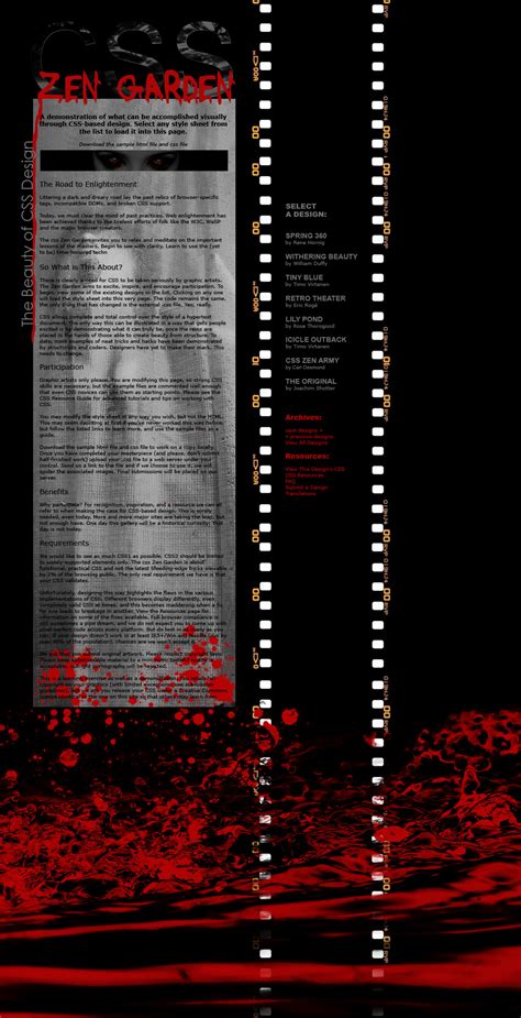 Film Horror Css Zengarden Behance