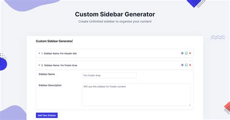 Wordpress Custom Sidebar Generator Wp Adminify Plugin