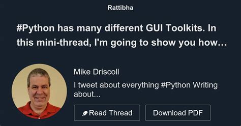Python Has Many Different Gui Toolkits In This Mini Thread Im Going