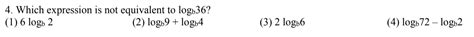 solved 4 which expression is not equivalent to logb36 1