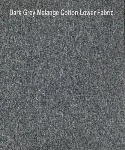Plain Dark Grey Melange Cotton Lower Fabric At ₹ 225kg In New Delhi