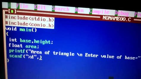 C Program Course In Hindi Lecture 7 Area Of Triangle Youtube