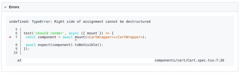 Bug Undefined Typeerror Right Side Of Assignment Cannot Be Destructured Component With
