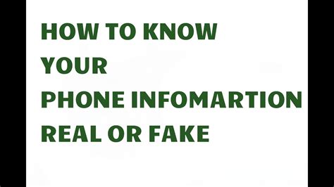 Must See How To Get Your Device Info Real Or Not Youtube