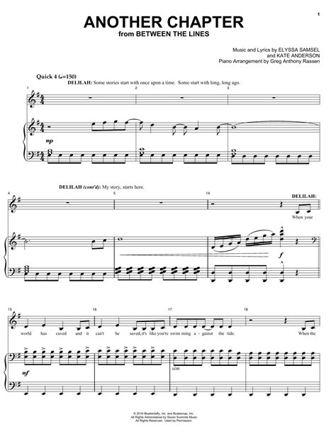 Download Elyssa Samsel And Kate Anderson Another Chapter From Between The Lines Sheet Music