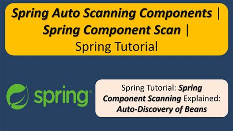 Spring Auto Scanning Components Spring Component Scan Spring Tutorial Youtube