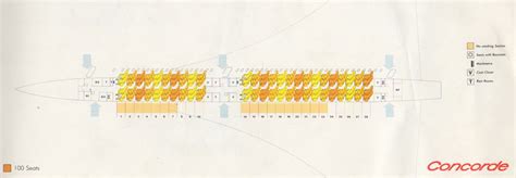 Vintage Airline Seat Map Air France Aérospatiale Bac Concorde