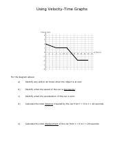 Using V T Graphs Pdf Using Velocity Time Graphs For The Diagram Above A Identify Any And Or