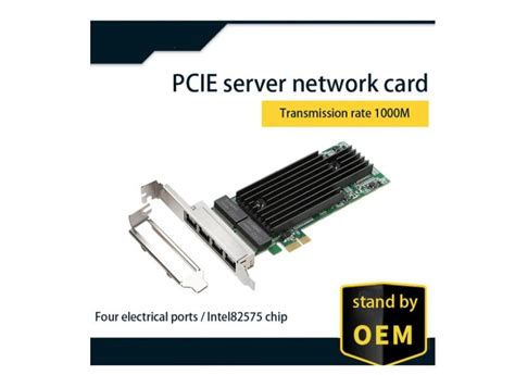 Intel i82576 4 portas gigabit placa de rede pci express 1x placa adaptador de rede frete grátis