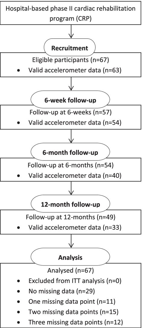 Flow Chart Of Participants With Accelerometer Data Through The 12 Month Download Scientific
